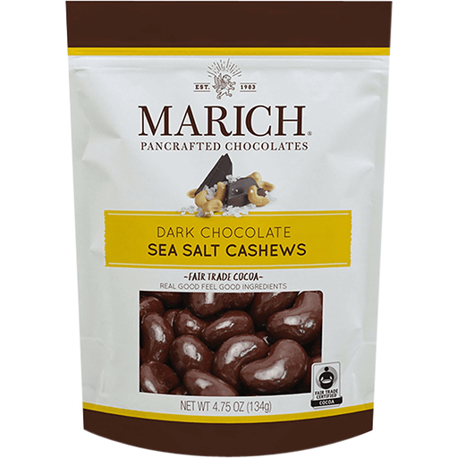 Marich Confectionery Marich Dark Chocolate Covered Sea Salted Cashews 4 ...