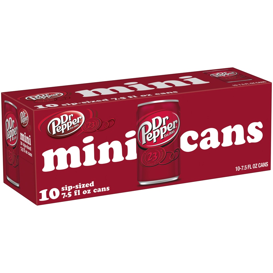 Dr Pepper Mini Cans 10 ct; 7.5 fl oz | Shipt