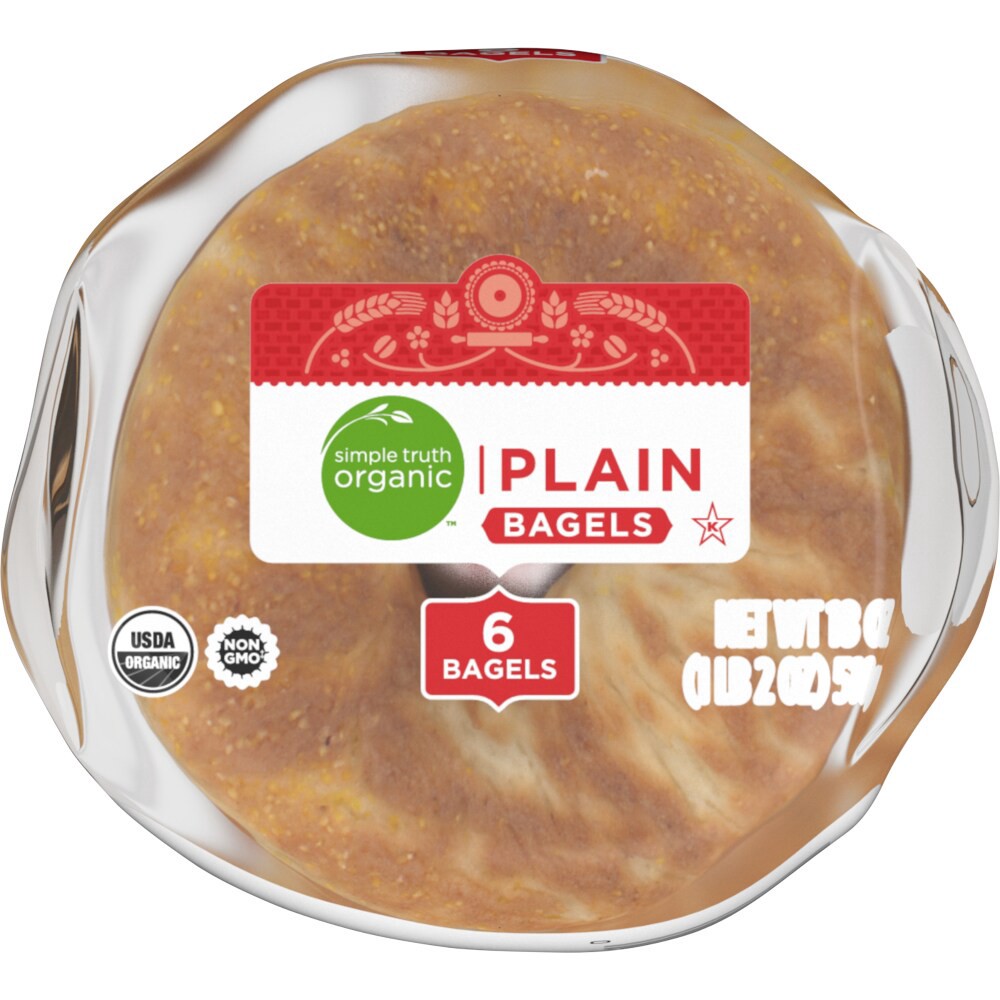 Simply Truth Organic Plain Bagels 6 ct; 18 oz | Shipt