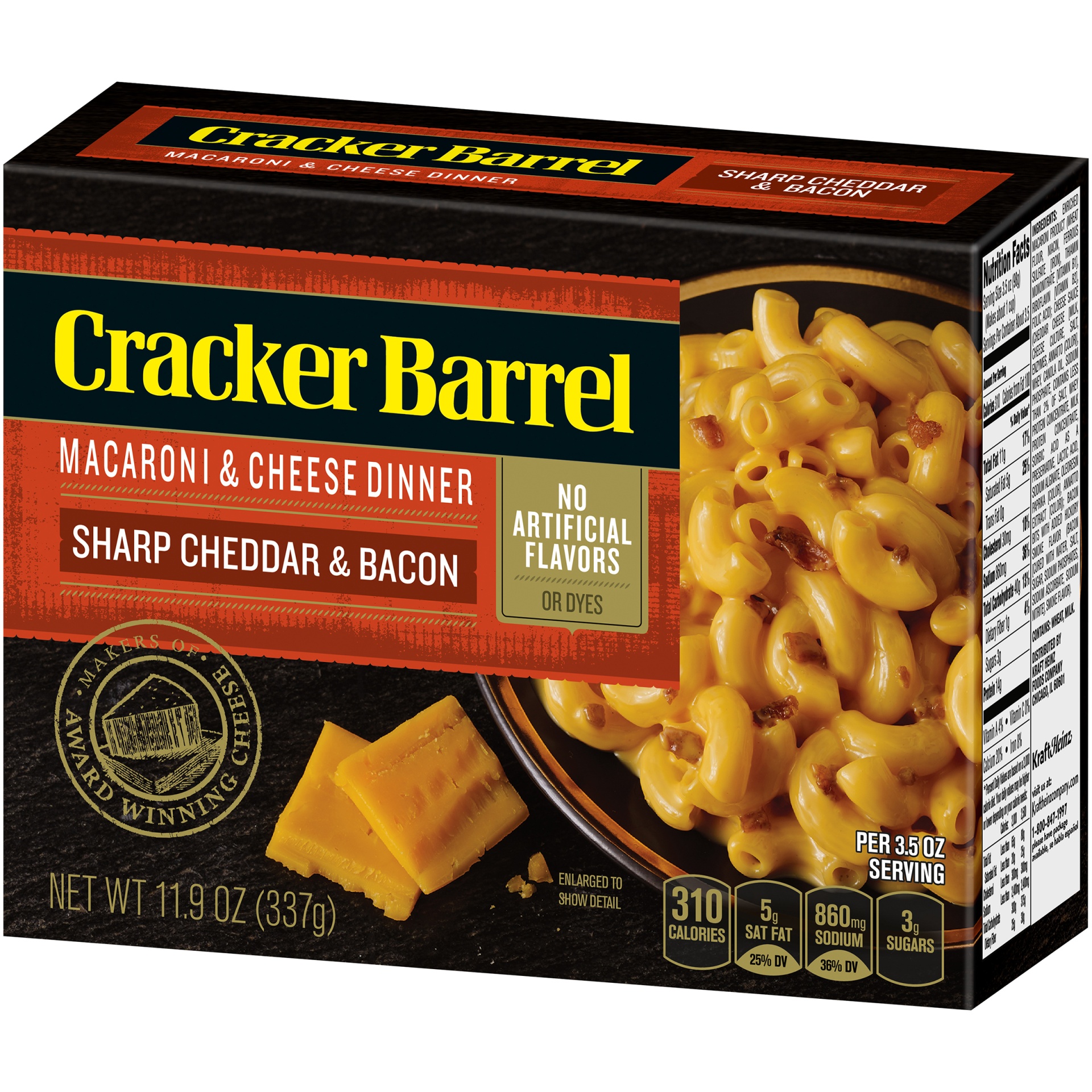 Cracker Barrel Sharp Cheddar and Bacon Macaroni and Cheese Dinner 11.9 ...