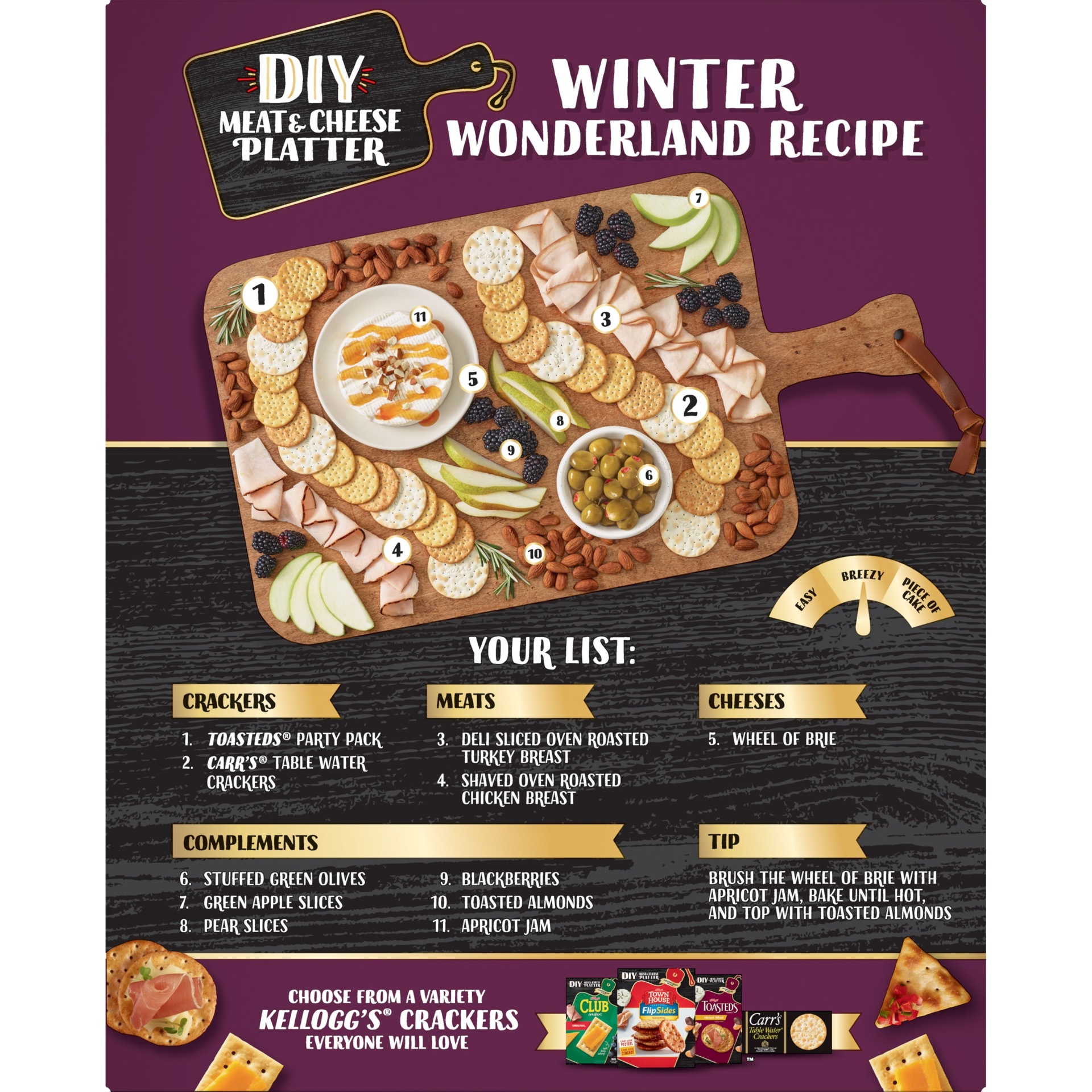 Kellogg's Toasteds Crackers, Toasted Crackers, Party Snacks, Variety ...