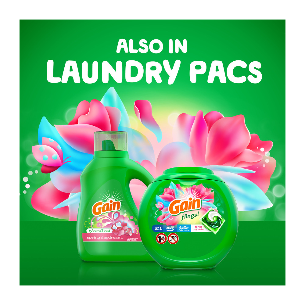 Gain + Aroma Spring Daydream Scent Boost Liquid Laundry Detergent 154 ...