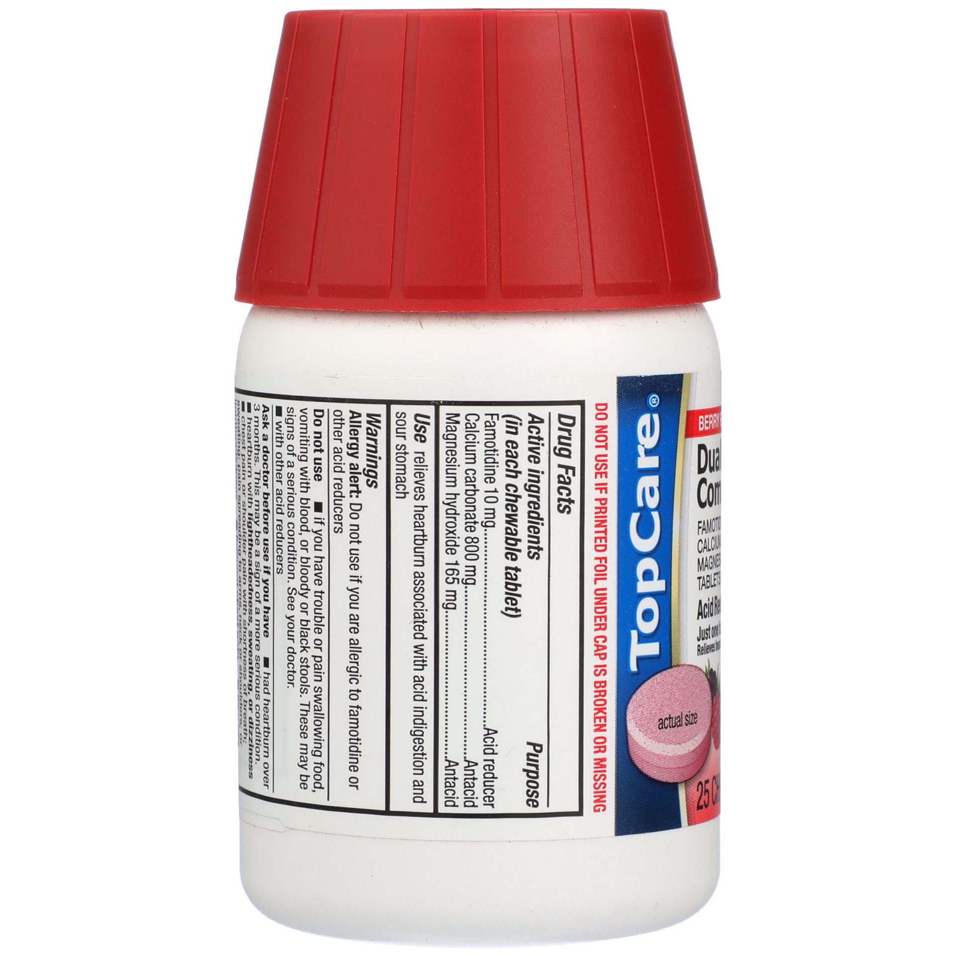 TopCare Acid Reducer Plus Antacid Complete Chewable Tablets Berry ...