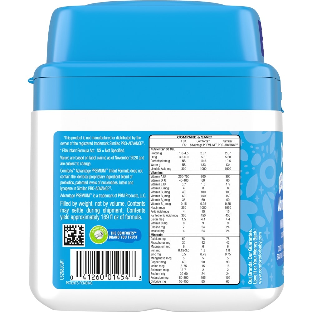 Comforts Advantage Premium Milk-Based Powder Infant Formula 23.2 oz | Shipt