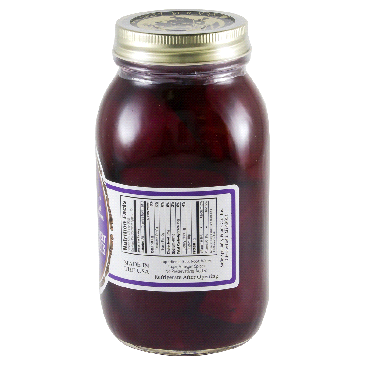 Safie Home Style Sweet Pickled Beets 32 oz | Shipt