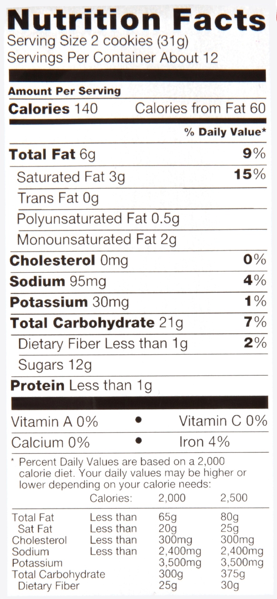 Chips Ahoy Chewy Nutrition Facts