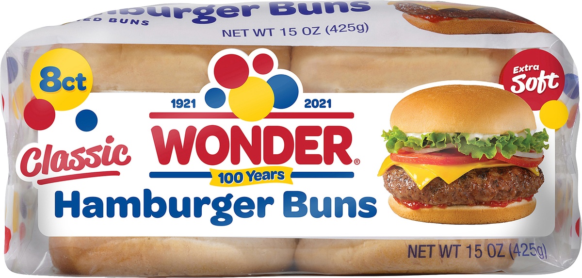 Wonder Extra Soft Classic Hamburger Buns 8 ea 8 ct | Shipt