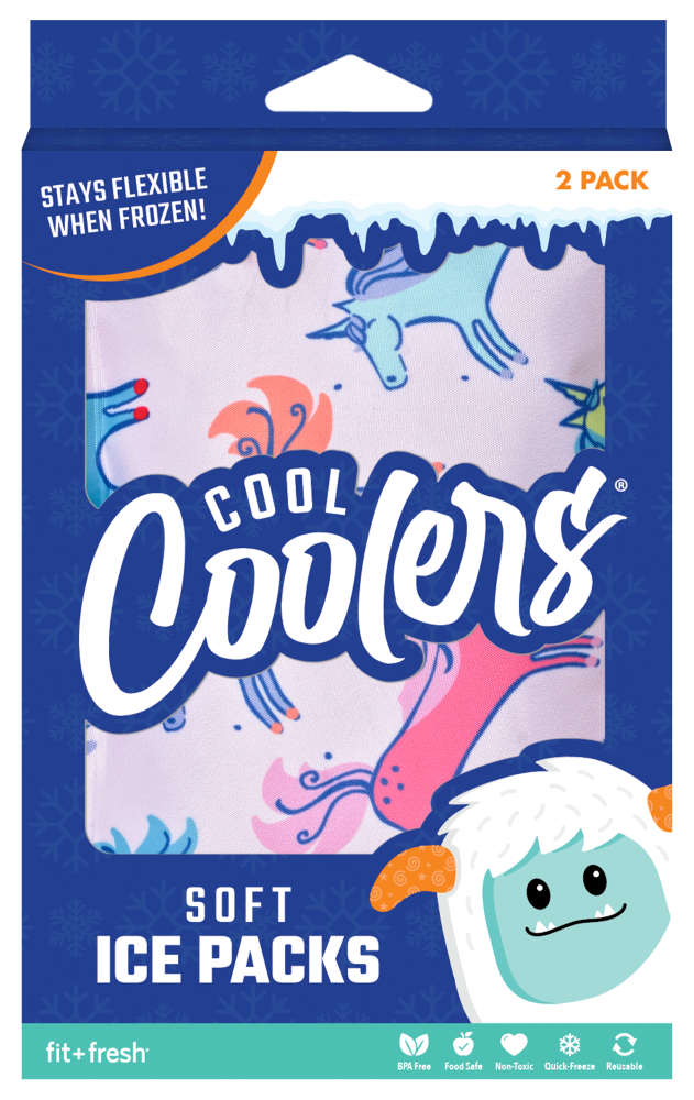 Fit And Fresh Cool Coolers Unicorn Soft Ice Packs 2 ct | Shipt