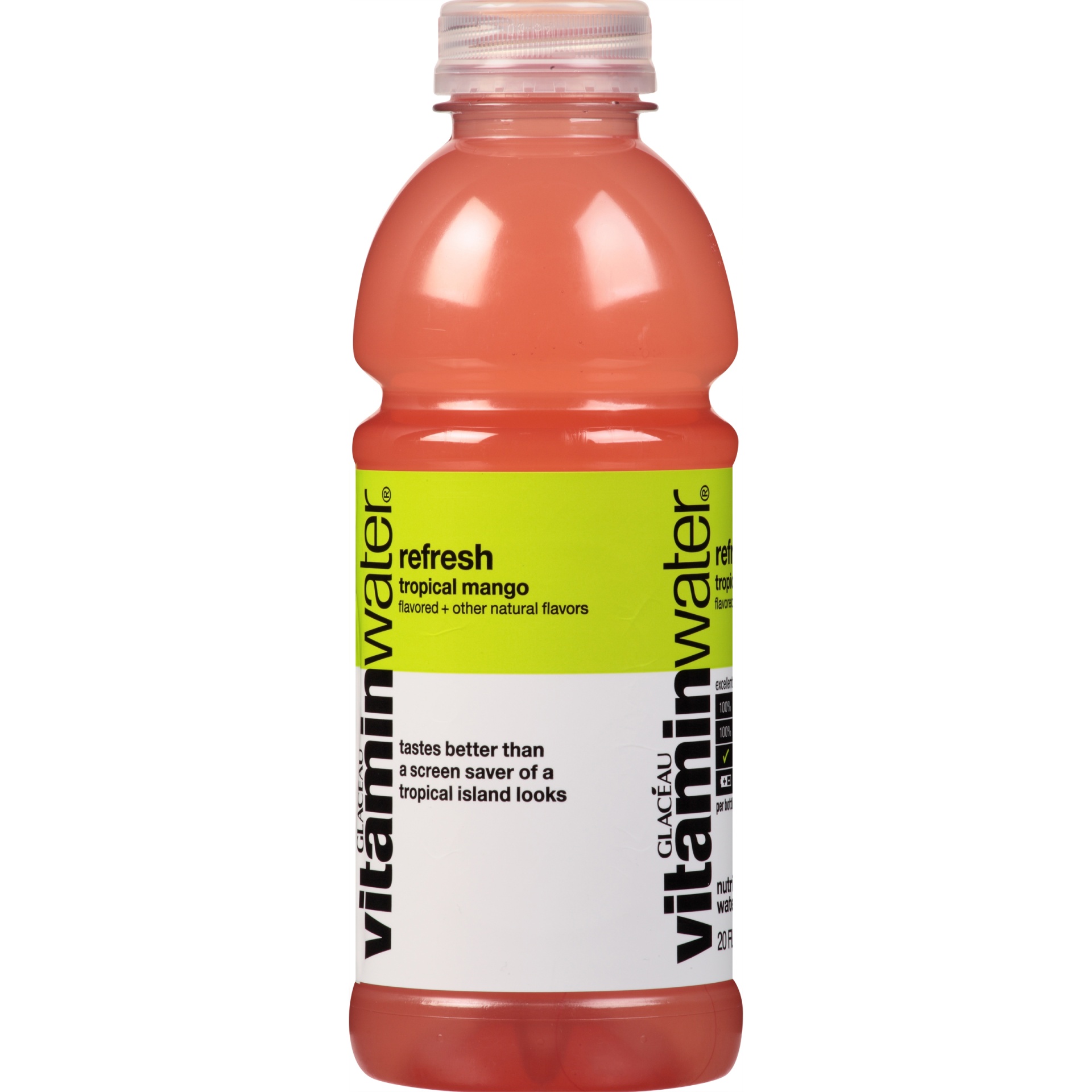 vitaminwater Refresh Nutrient Enhanced Tropical Mango Water Beverage 20 ...