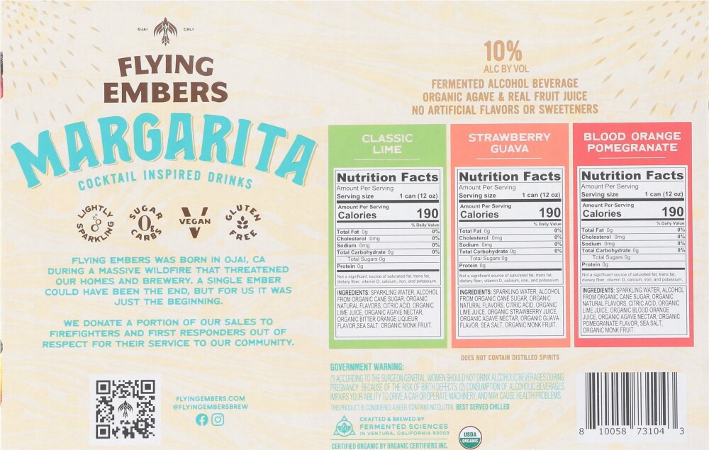 Flying Embers Margarita Variety Pack 6 cand / 12 oz | Shipt