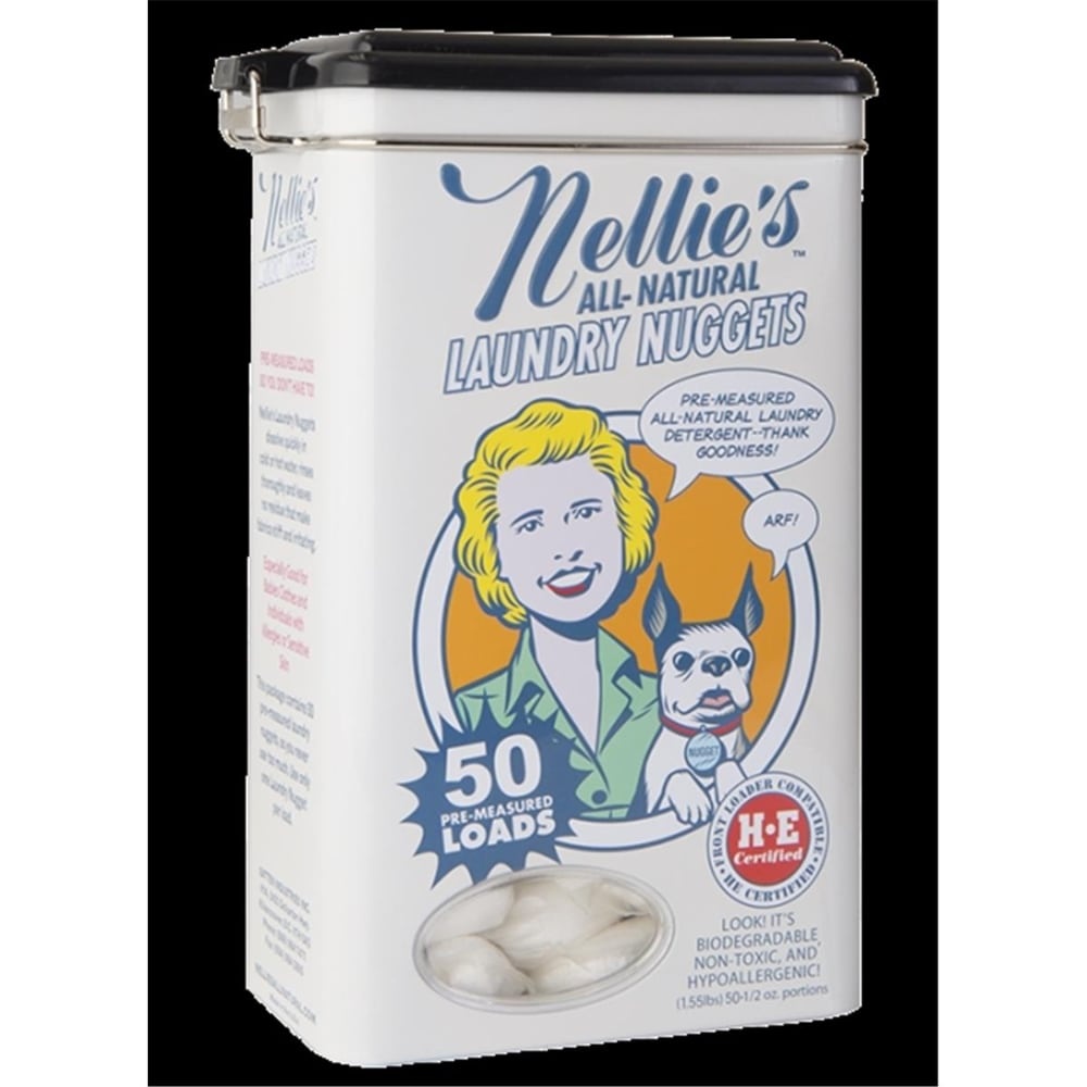 Nellie's All-Natural 50 Load Laundry Nugget Tin 1.55 lb | Shipt