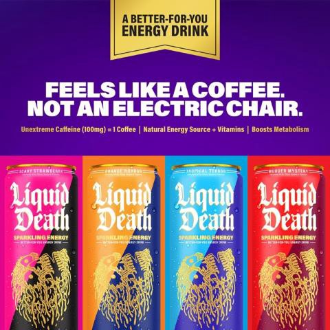 Liquid Death Energy Orange Horror Sparkling Drink 12 oz | shipt