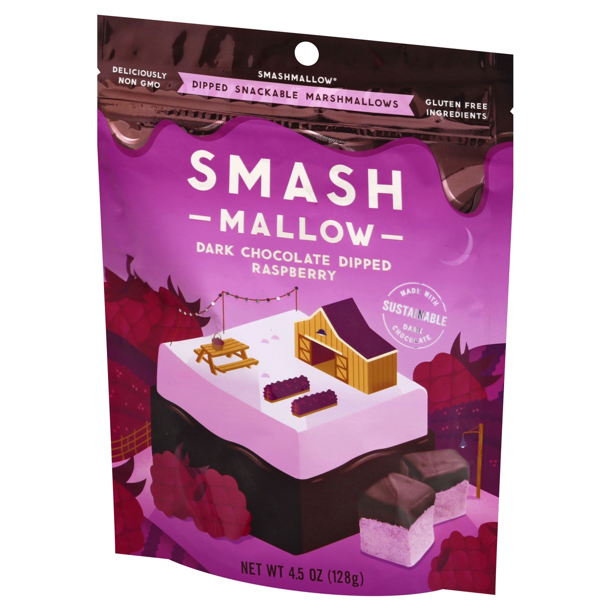 SmashMallow Dark Chocolate Dipped Raspberry Marshmallows 4.5 oz | Shipt