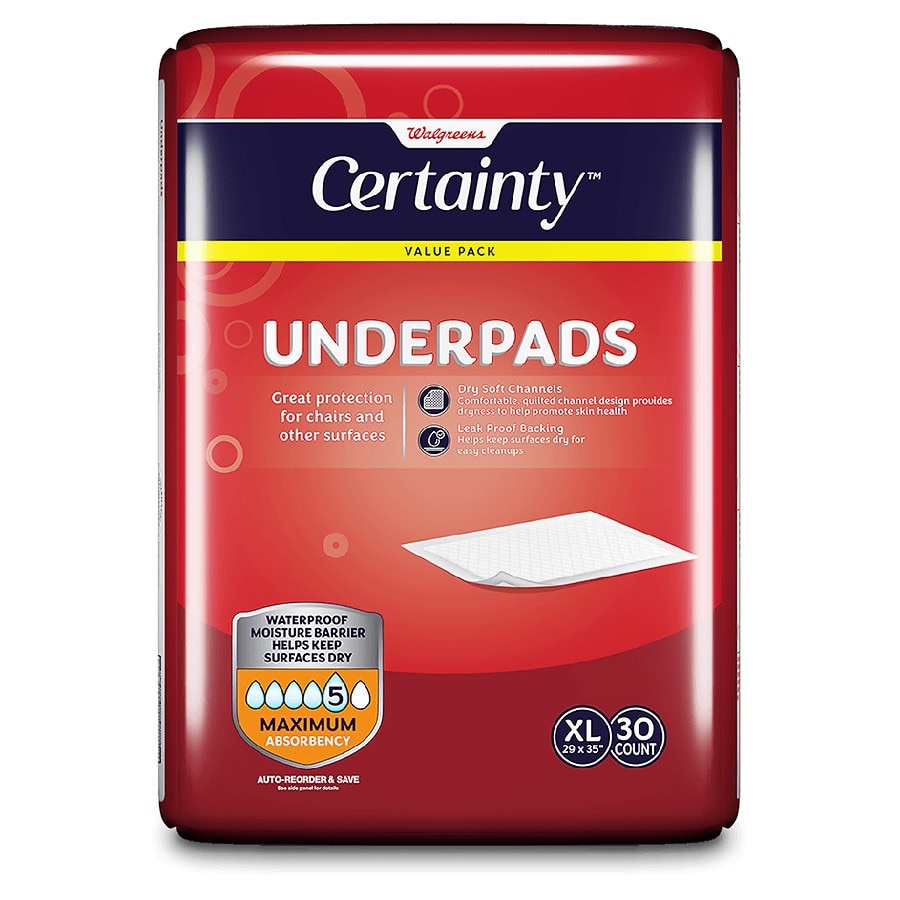 Walgreens Xl Maximum Absorbency Certainty Underpads 30 ct | Shipt