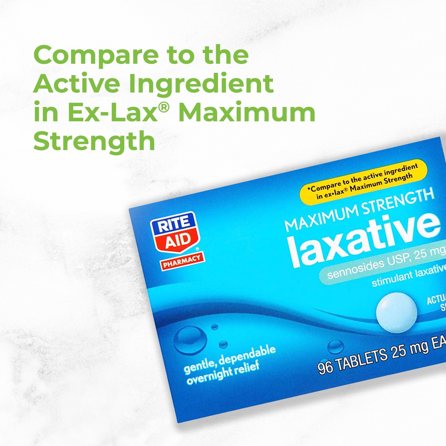 Rite Aid Maximum Strength Laxative, Sennosides USP Tablets, 25 mg 96 ct ...