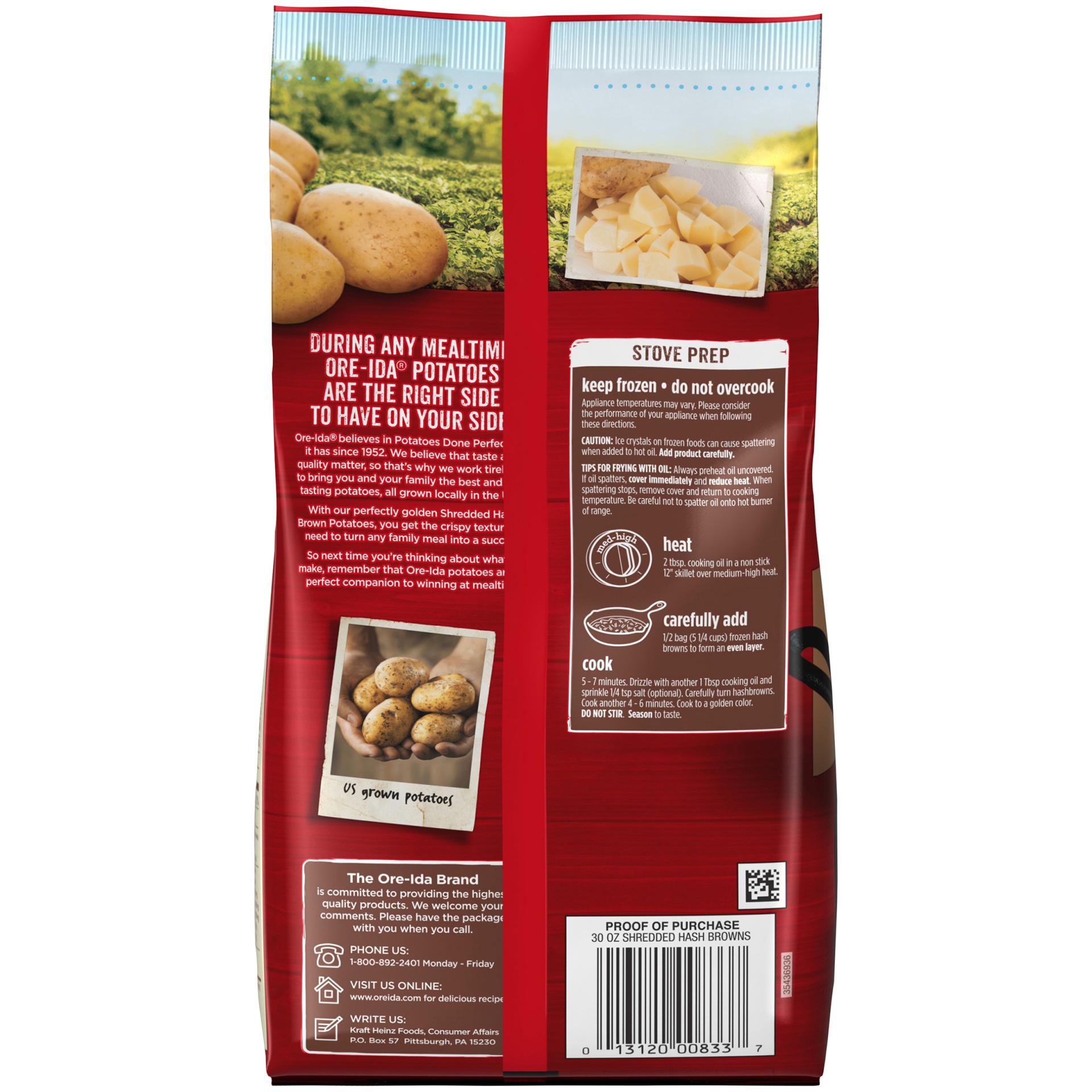 Ore-Ida Shredded Hash Brown Frozen Potatoes 30 oz | Shipt