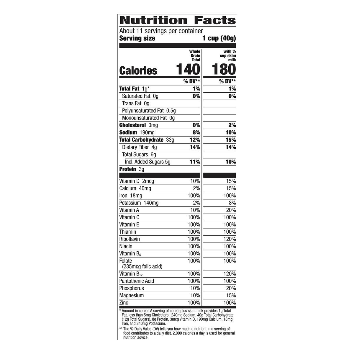 Total Breakfast Cereal, with Whole Grain Flakes, 16 oz 16 oz | Shipt