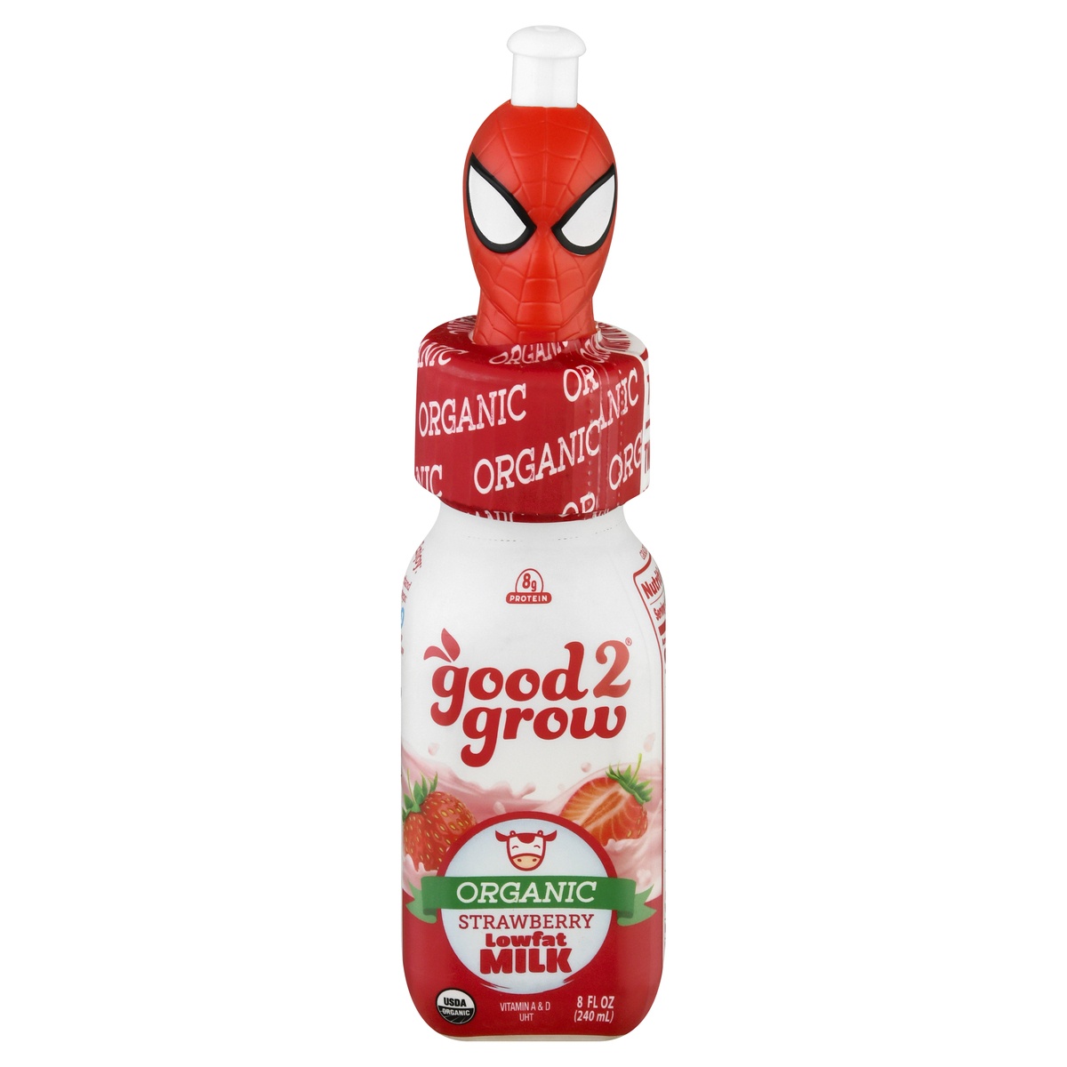 Good 2 Grow Good2Grow Organic Lowfat Milk, Strawberry 8 fl oz | Shipt