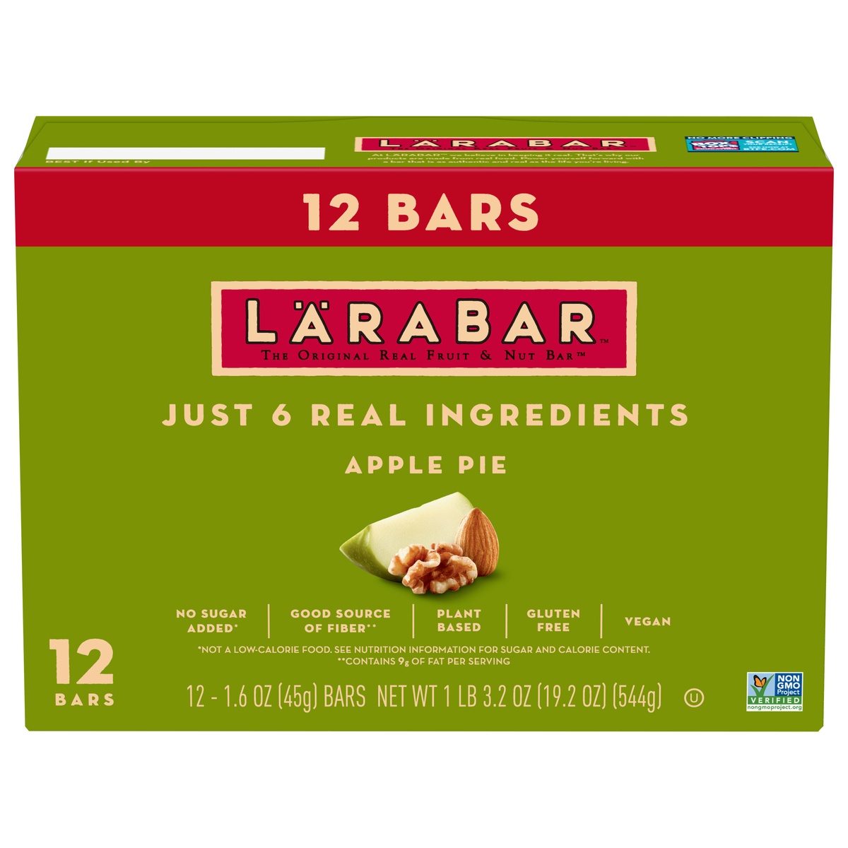 LÄRABAR Larabar Apple Pie, Gluten Free Vegan Fruit & Nut Bars, 12 Ct 12 ...