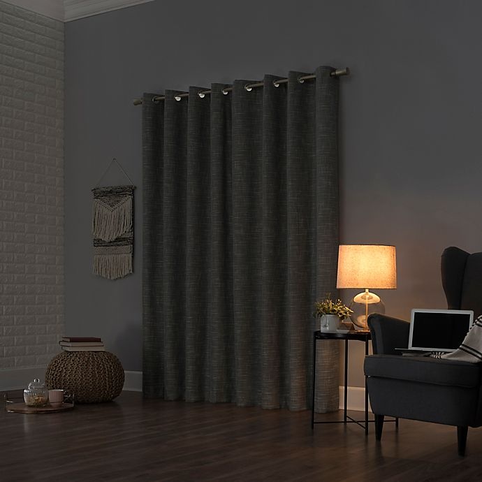 Sun Zero Kline Grommet 100% Blackout Window Curtain Panel - Grey 84 in ...
