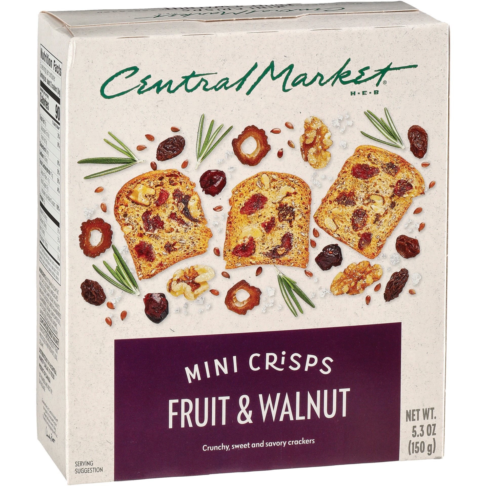 Central Market Fruit & Walnut Mini Crisps 5.3 oz | shipt
