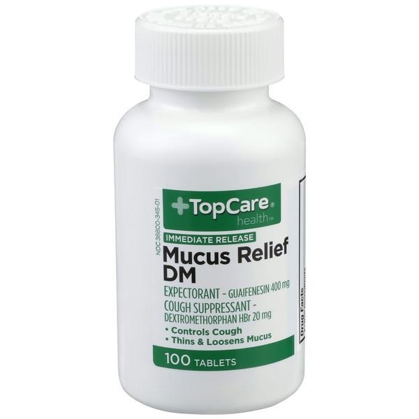 TopCare Health Mucus Relief DM Immediate Release Tablets 100 ct | Shipt