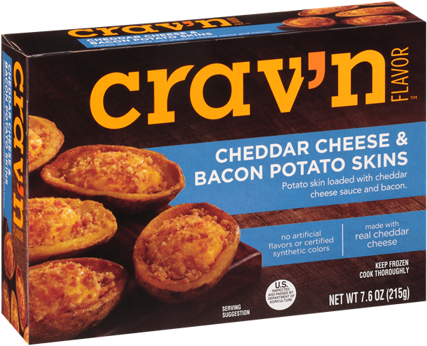 Crav'n Flavor Cheddar Cheese & Bacon Potato Skins 7.6 oz | Shipt