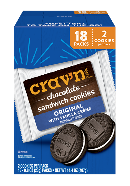Crav'n Flavor Original With Vanilla Creme Chocolate Sandwich Cookies 14 ...