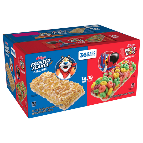 Kellogg's Cereal Bars, Frosted Flakes, Froot Loops 36Ct 27.3 oz | Shipt