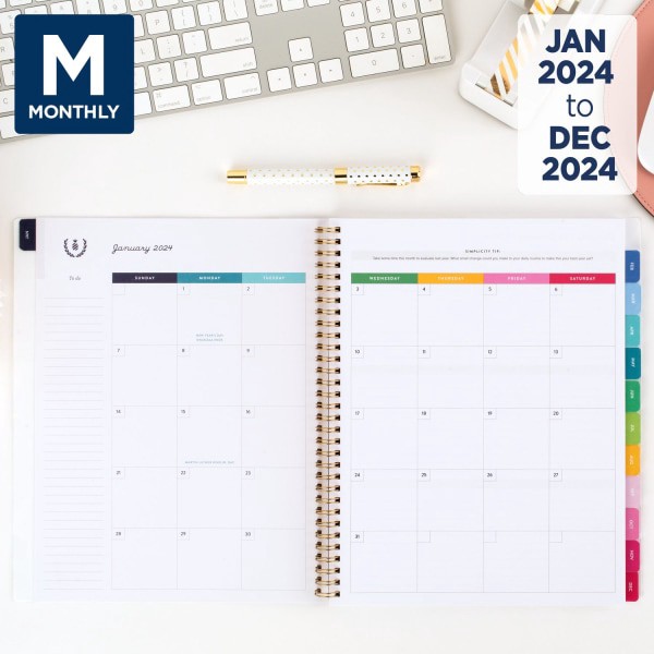 At-A-Glance Simplified By Emily Ley For Weekly/Monthly Planner, 8-1/2 ...