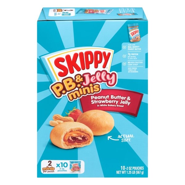 Skippy Peanut Butter & Strawberry Jelly Minis 10 ct; 2 oz | Shipt