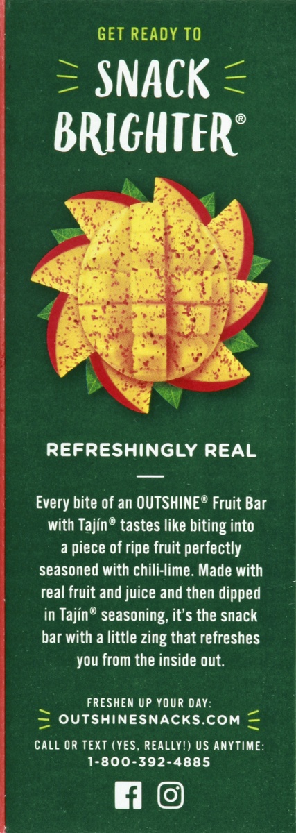 Outshine Mango Frozen Fruit Bars With Tajin 6 ct | Shipt