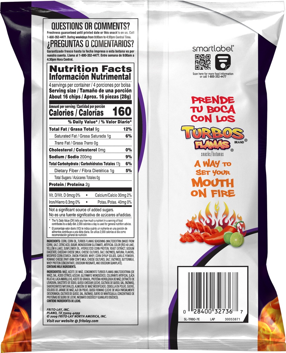 Sabritas Turbos Flamas Corn Snacks | Shipt