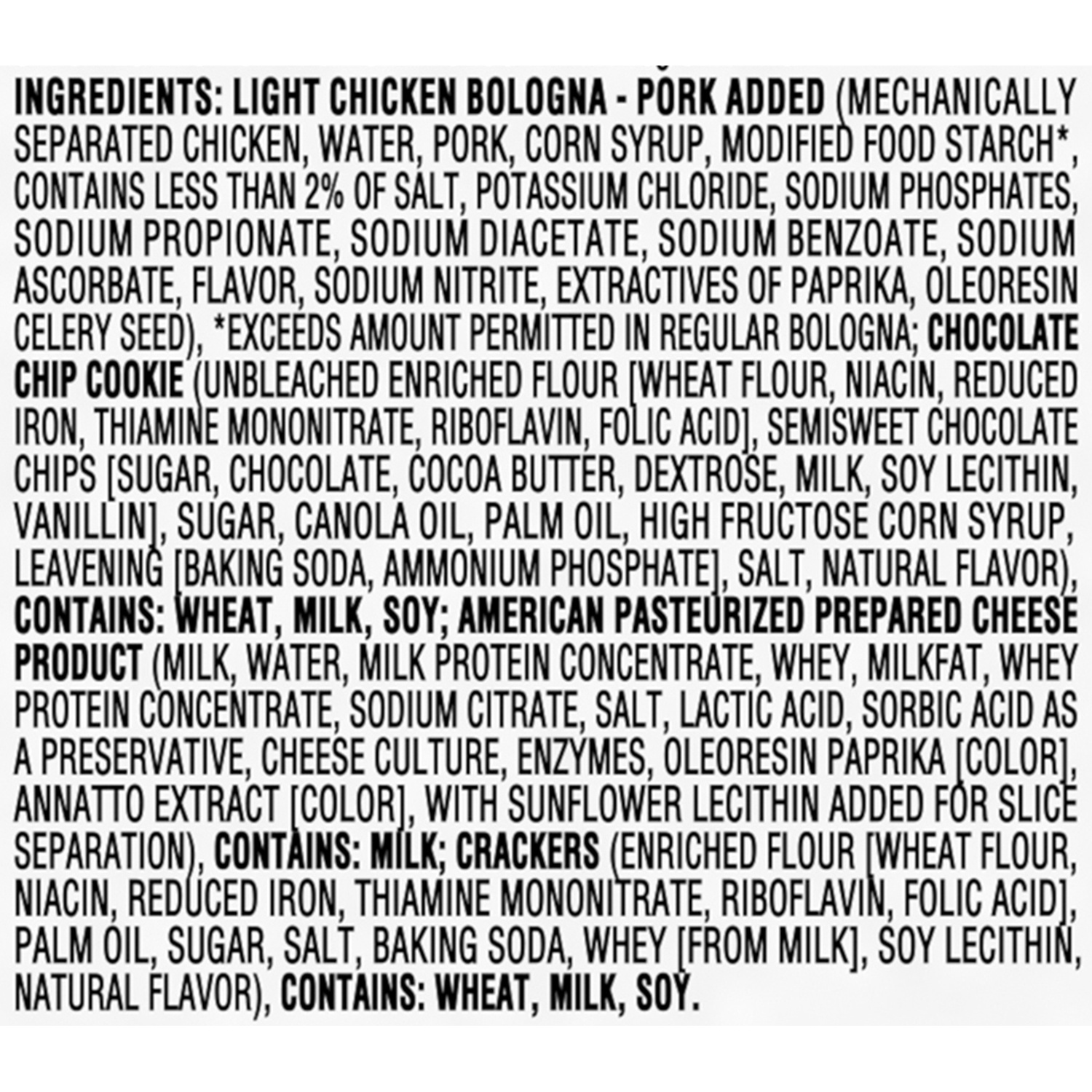 Lunchables Oscar Mayer Lunchables Light Bologna & American Cheese ...