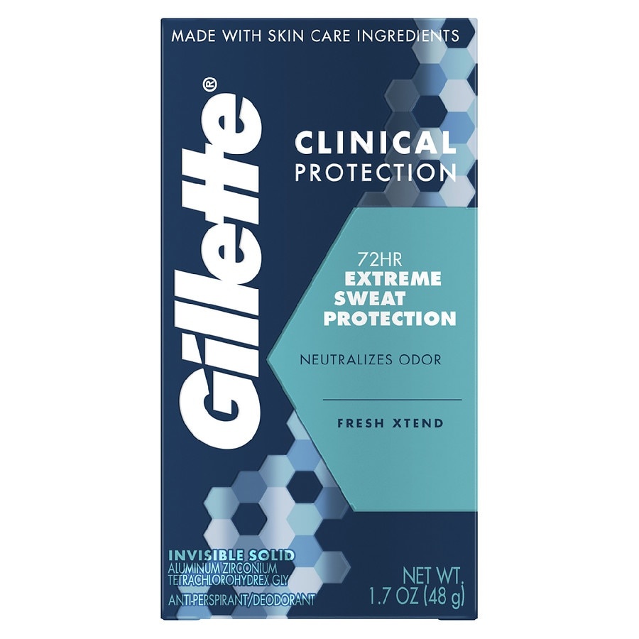 Gillette Clinical Invisible Solid Antiperspirant Fresh Xtend 1.7 oz | Shipt
