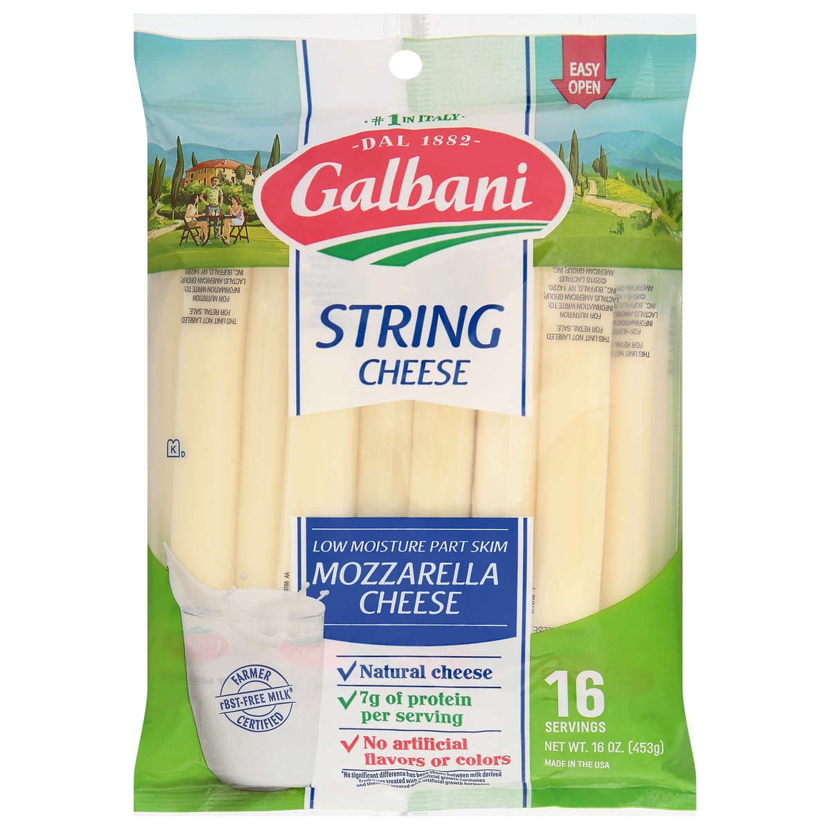 Galbani Sorrento Mozzarella String Cheese 16 ct; 1 oz | Shipt