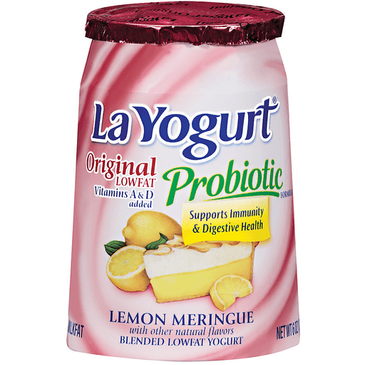 La Yogurt Original Lowfat Probiotic Lemon Meringue Yogurt 6 Oz Cup 6 oz ...