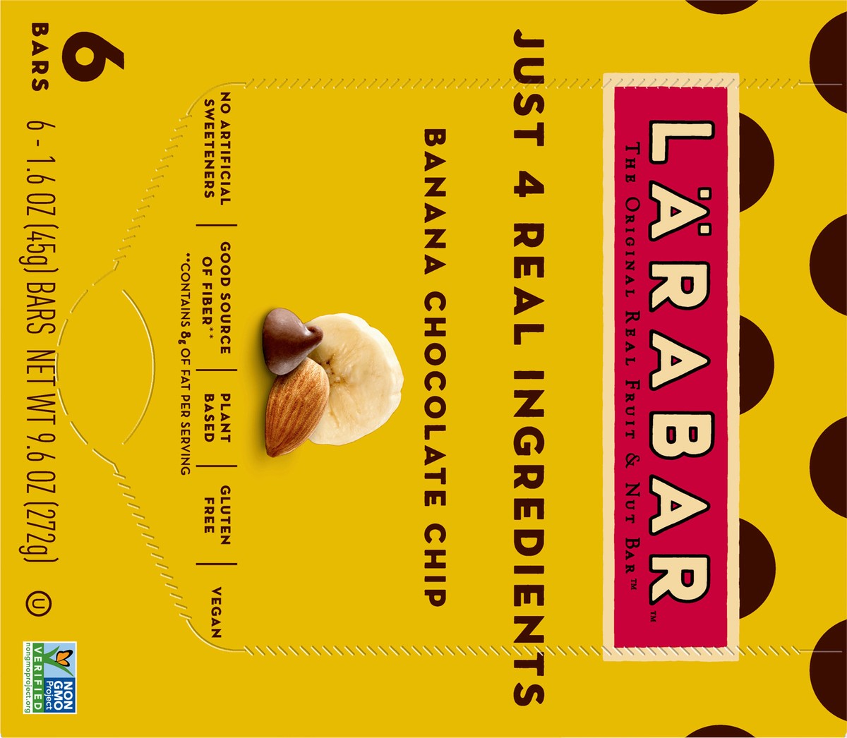 LÄRABAR Banana Chocolate Chip, Gluten Free Vegan Fruit & Nut Bars, 6 Ct ...