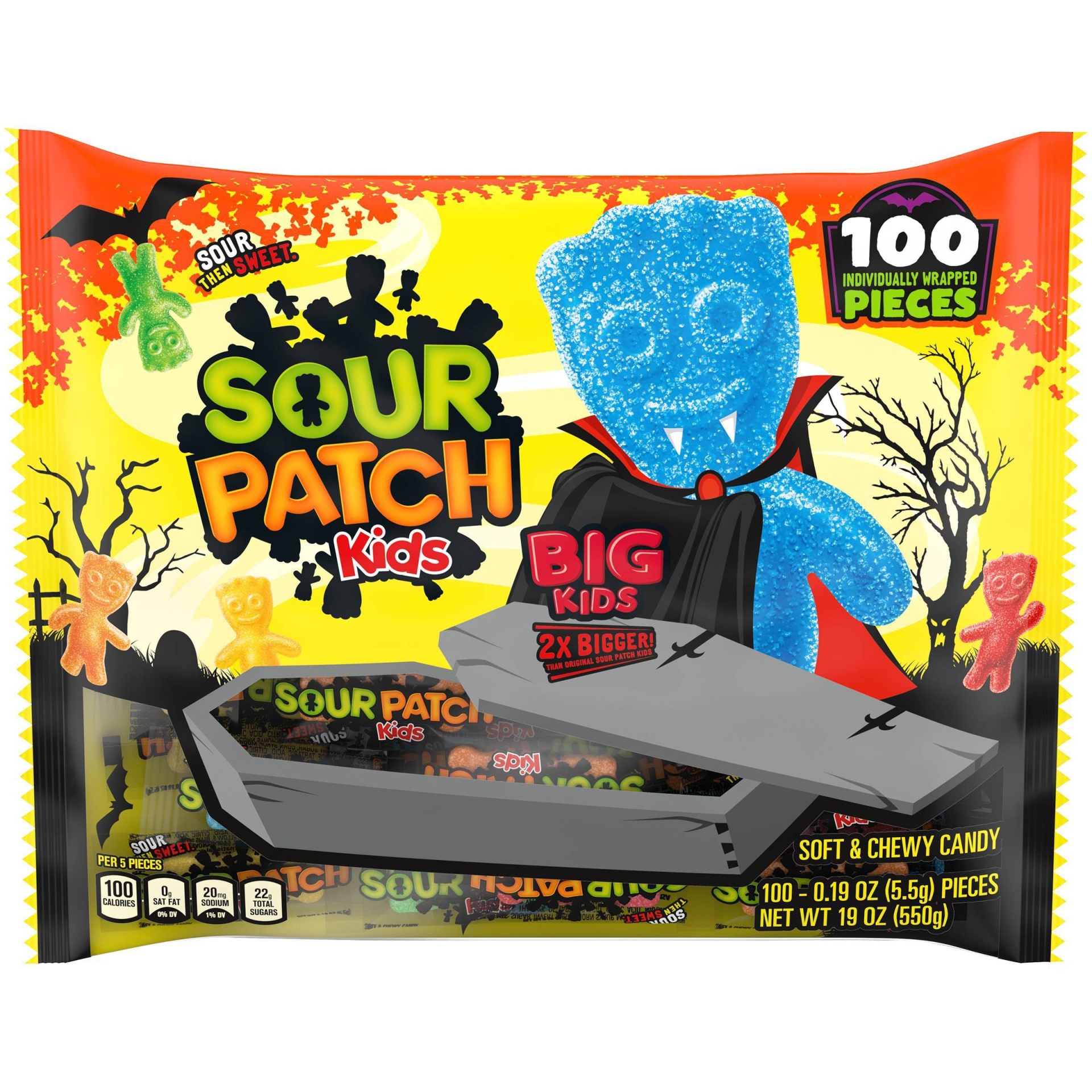 Sour Patch Kids Halloween Individual Wrapped Candy Laydown Bag 1 ct | Shipt