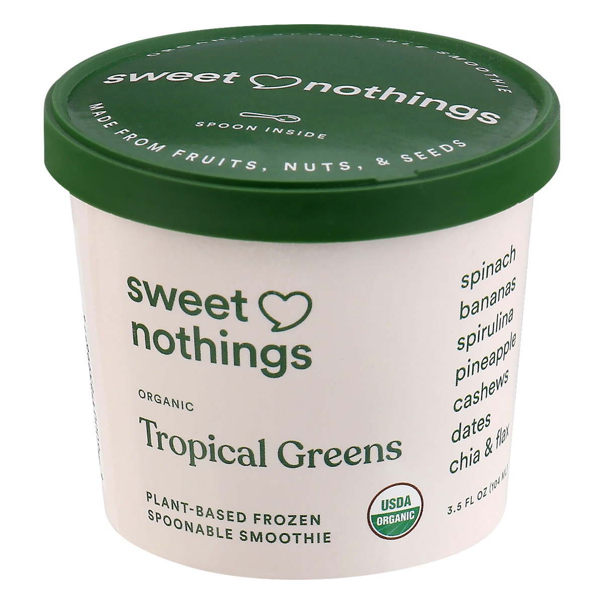 Sweet Nothings Organic Plant-Based Tropical Greens Frozen Spoonable ...