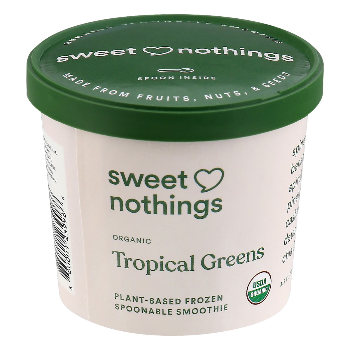 Sweet Nothings Organic Plant-Based Tropical Greens Frozen Spoonable ...