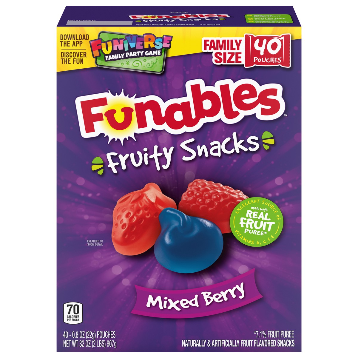 Funables Fruit Snacks Mixed Berry 40 ct, 0.8 oz | Shipt