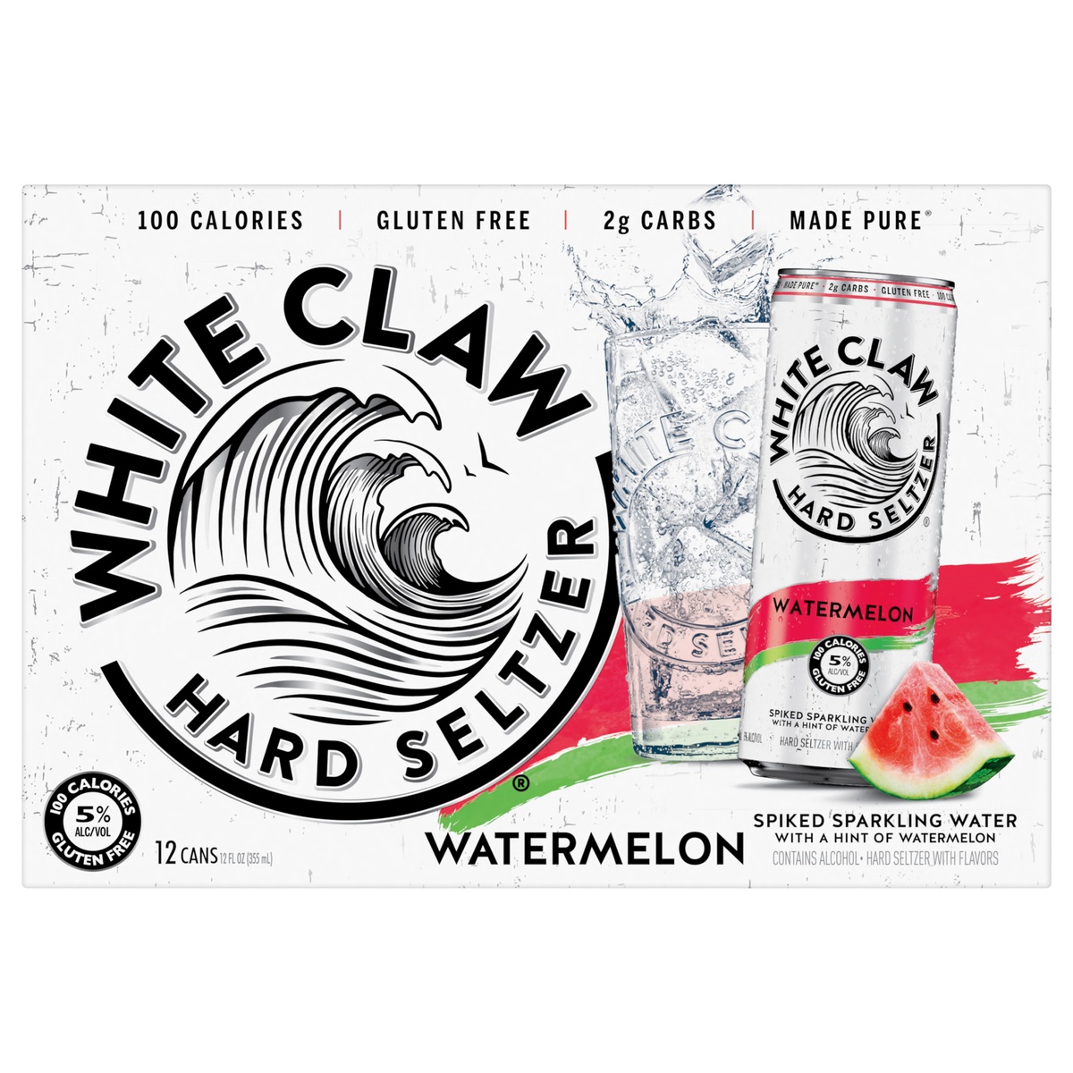 White Claw Watermelon Spiked Sparkling Water 12 ct; 12 oz | Shipt
