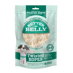 Better Belly Twisted Ropes with Real Chicken Digestible Rawhide Edible ...