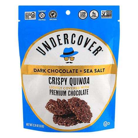 Undercover Dark Chocolate See Salt Crispy Quinoa Snack 2 oz | shipt