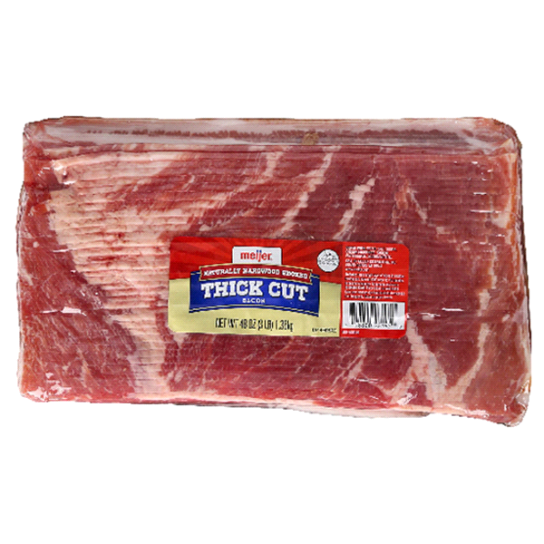 Meijer Naturally Hardwood Smoked Bacon 48 oz | Shipt