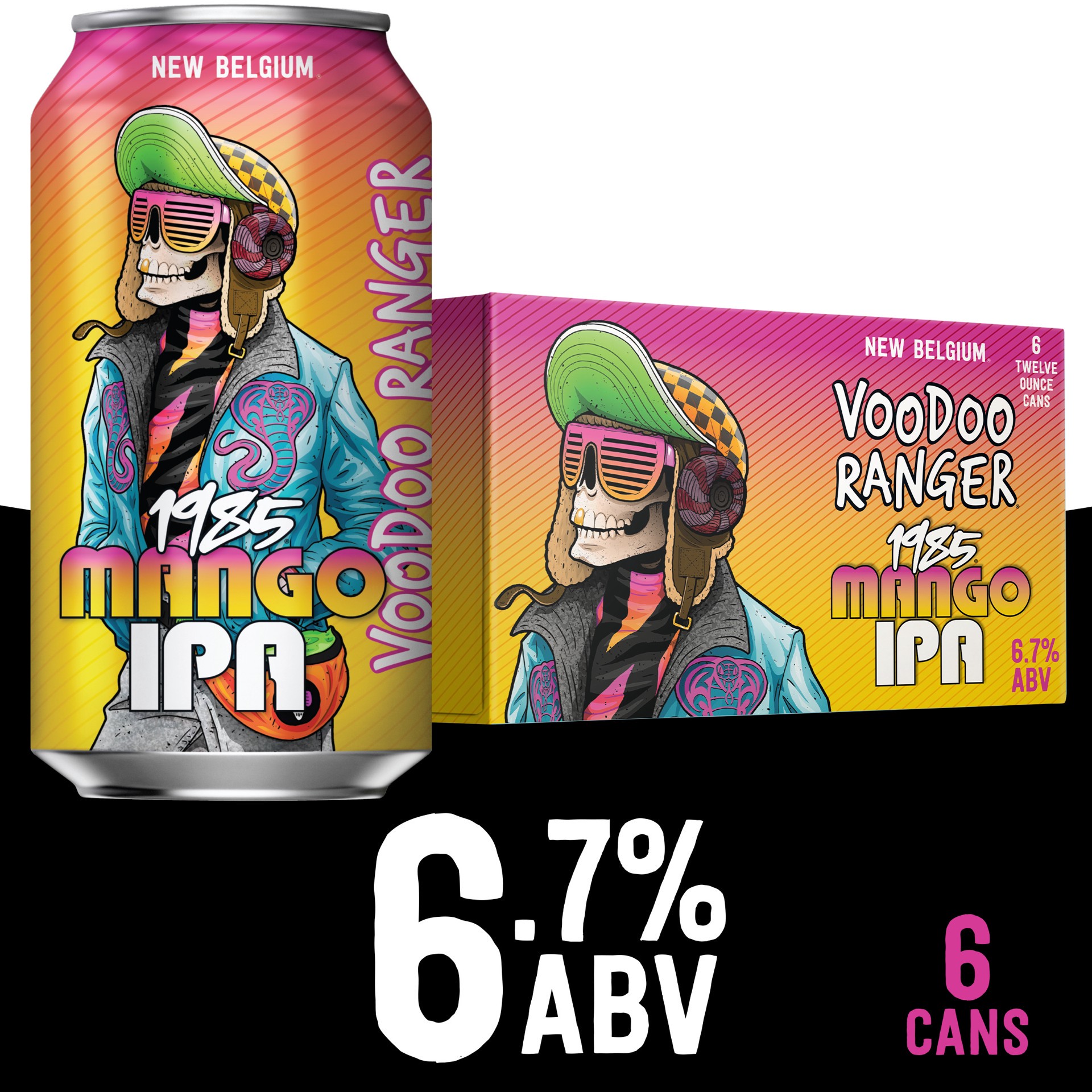 Voodoo Ranger 1985 Mango IPA Beer, 6 Pack, 12 fl oz Cans 6 ct; 12 fl oz ...
