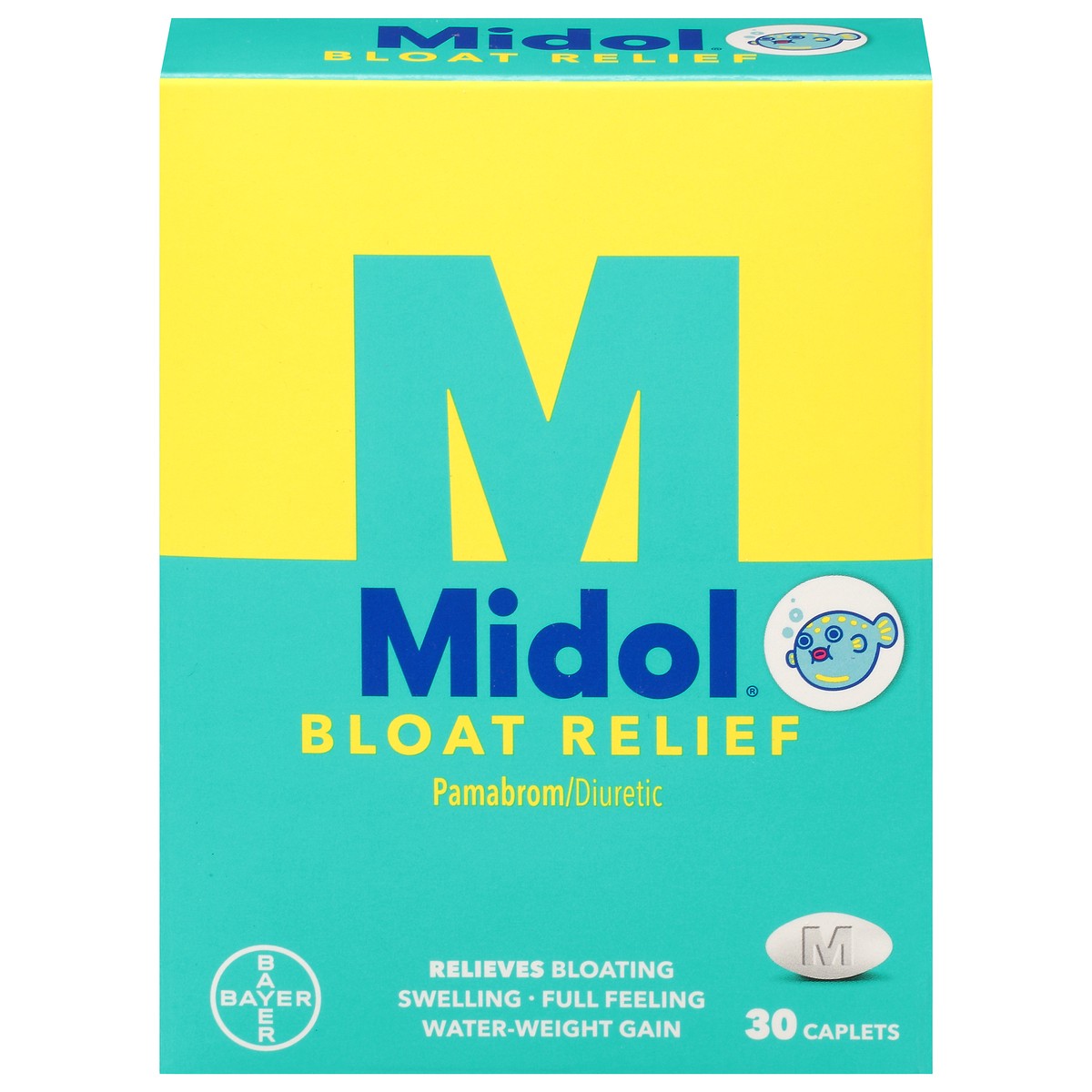 Midol Bloat & Menstrual Symptom Relief Caplets with Pamabrom - 30ct 30 ...