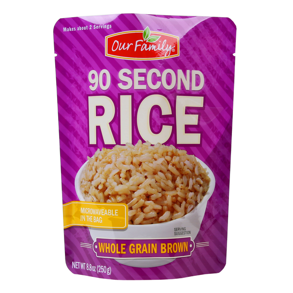 Our Family Whole Grain Brown Rice - 90 Second Rice 8.8 oz | Shipt