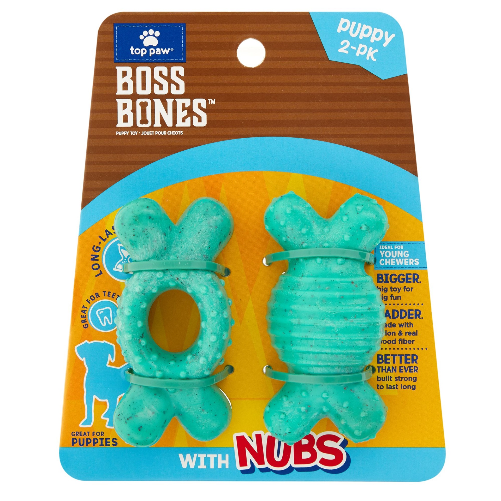 Top Paw Boss Bones Nylon Puppy Chew Dog Toy - 2 Pack SM | Shipt